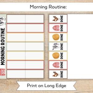 Routine Chart Printable Kids Flip Routine Chart Editable Template ...