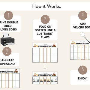 Routine Chart Printable Kids Flip Routine Chart Editable Template ...