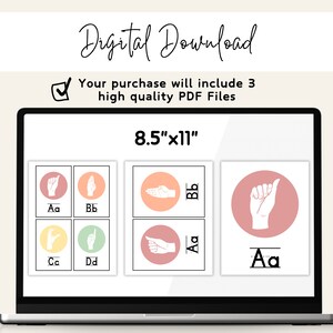 ASL Alphabet Flashcards Printable American Sign Language Alphabet Learn ...