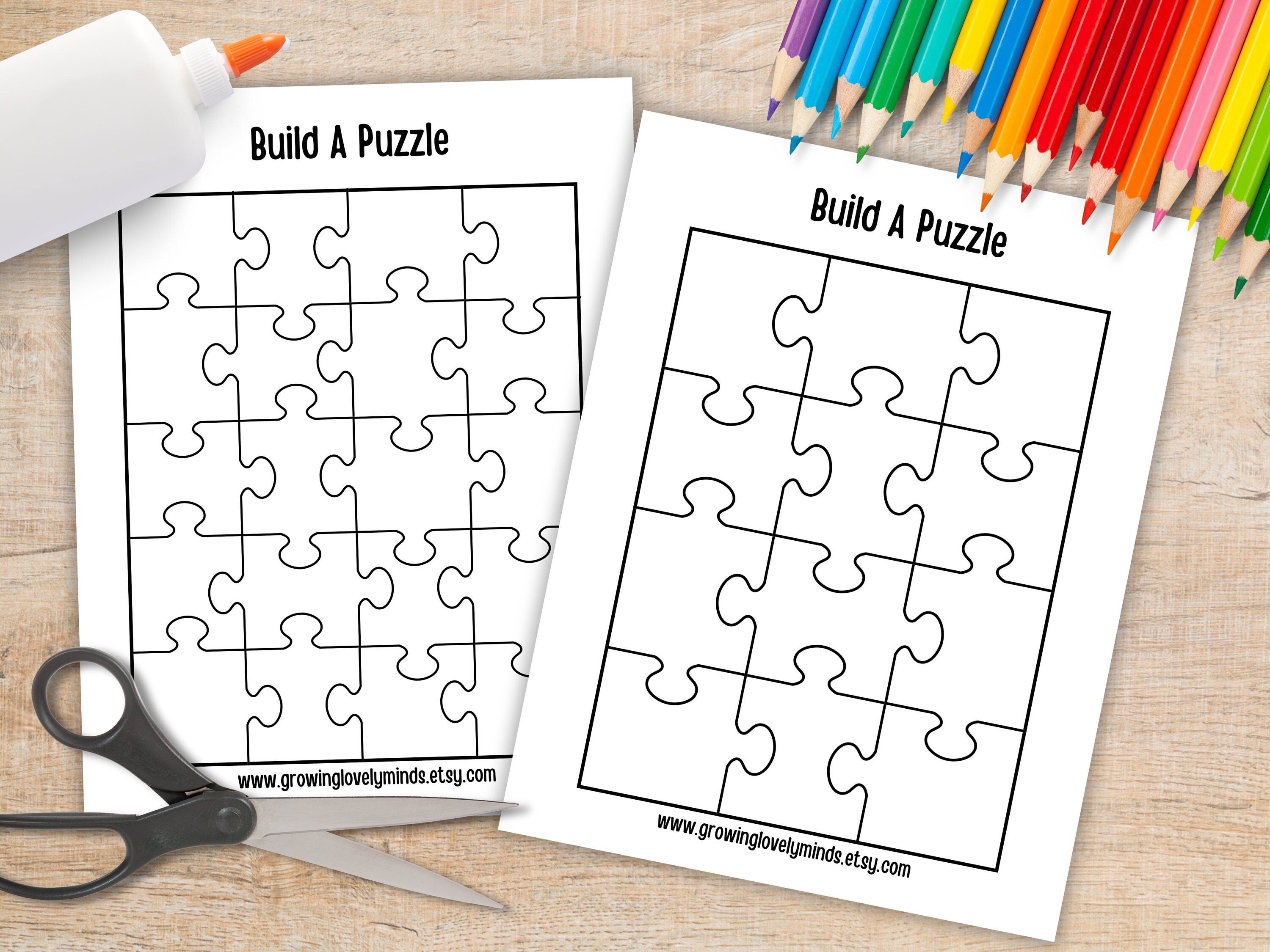 Puzzle Printable Activity - Build a Puzzle Activity for Kids - School ...