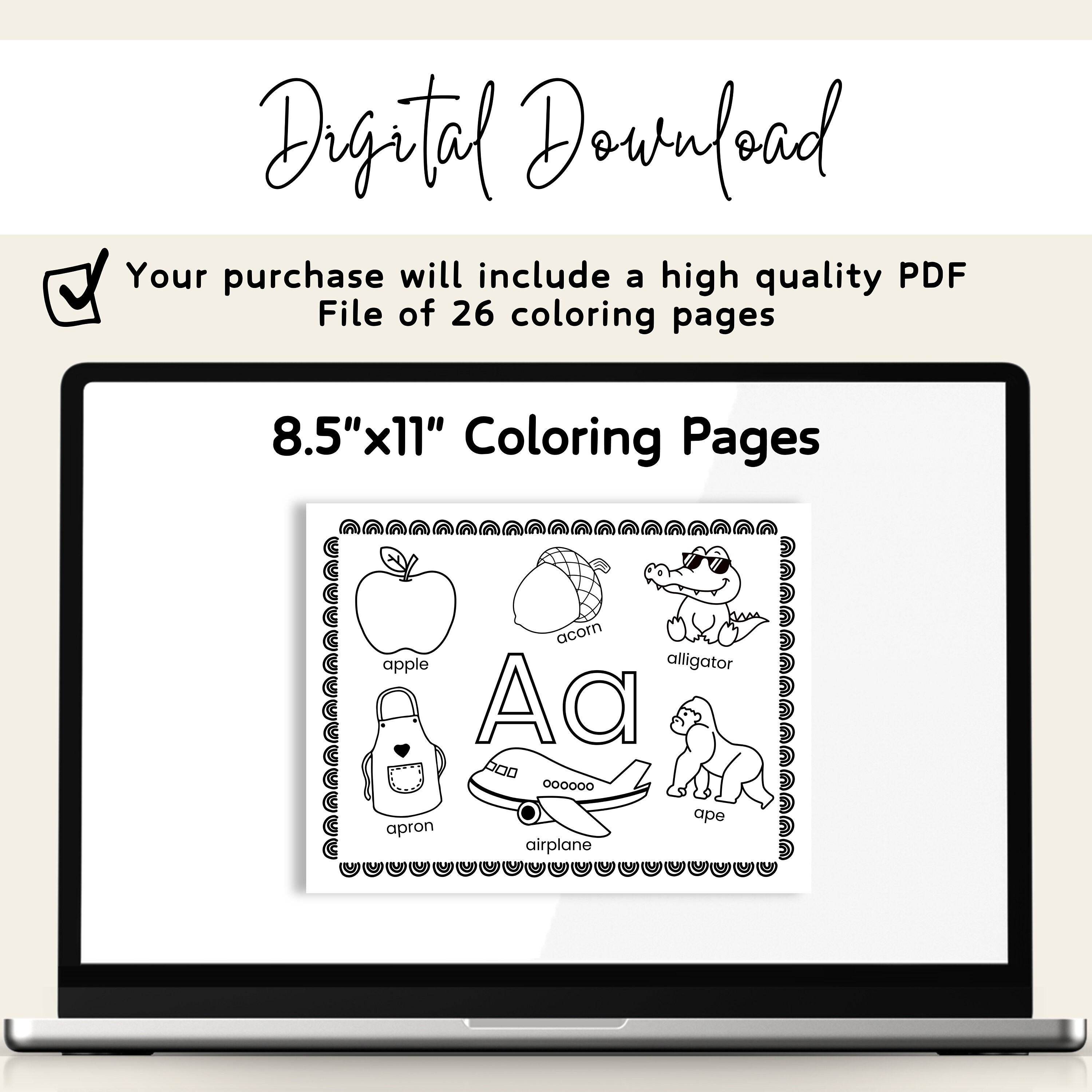 ABC Coloring Pages Printable Alphabet Worksheets for Kids Learn Abcs ...