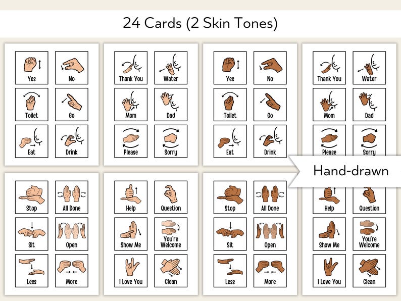 ASL Flashcards - American Sign Language Flashcards - Special Education ...