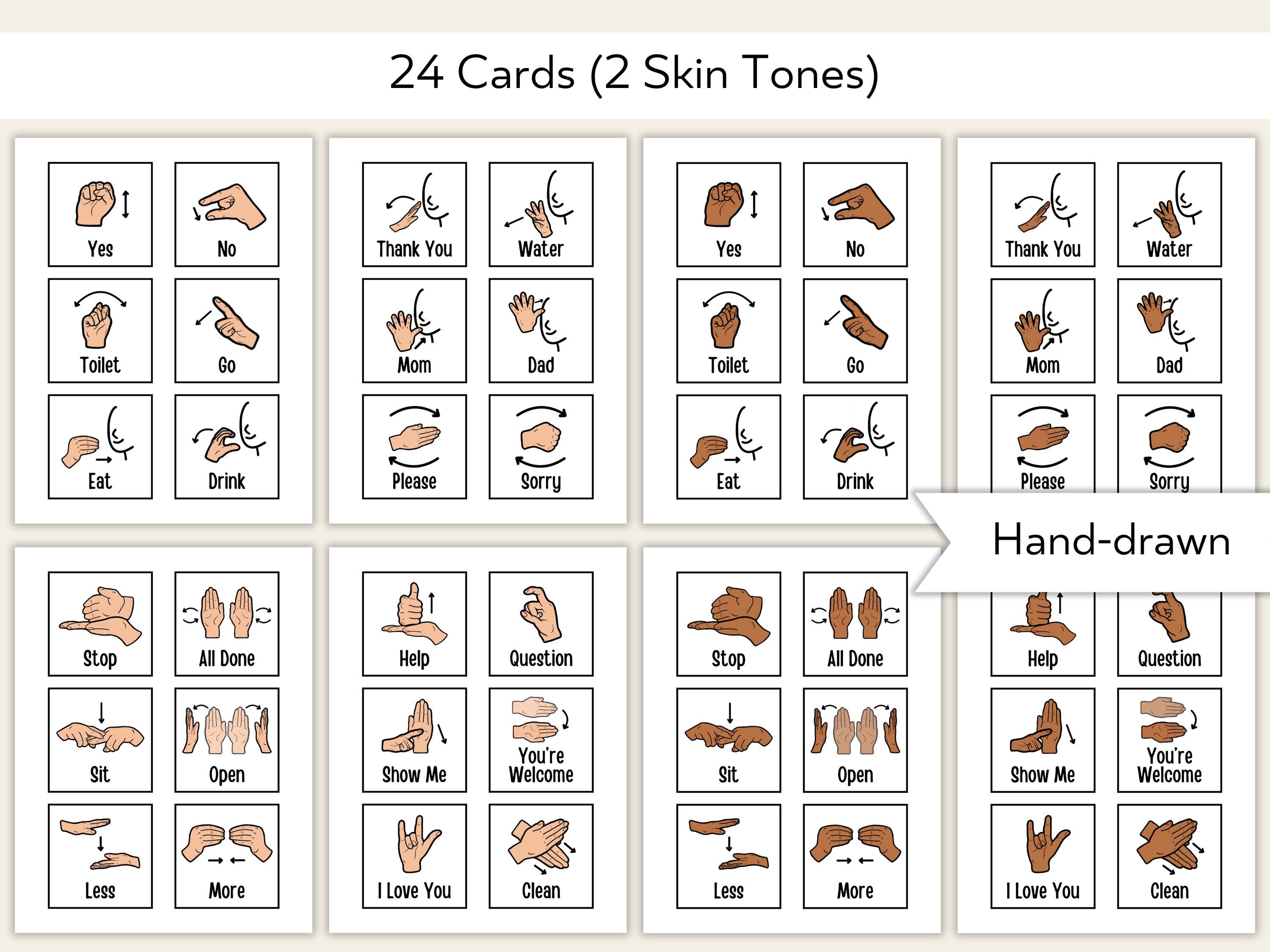 ASL Flashcards - American Sign Language Flashcards - Special Education ...
