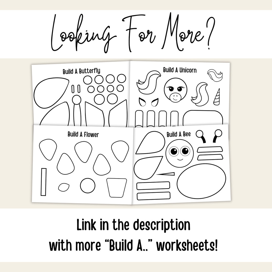 Bee Printable Craft Build a Bee Spring Activity for Kids Preschool ...