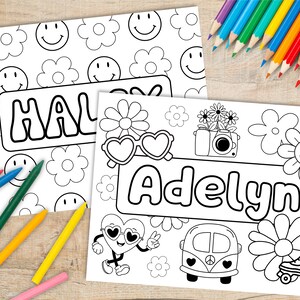 Custom Name Coloring Page Printable Personalized Coloring Page ...