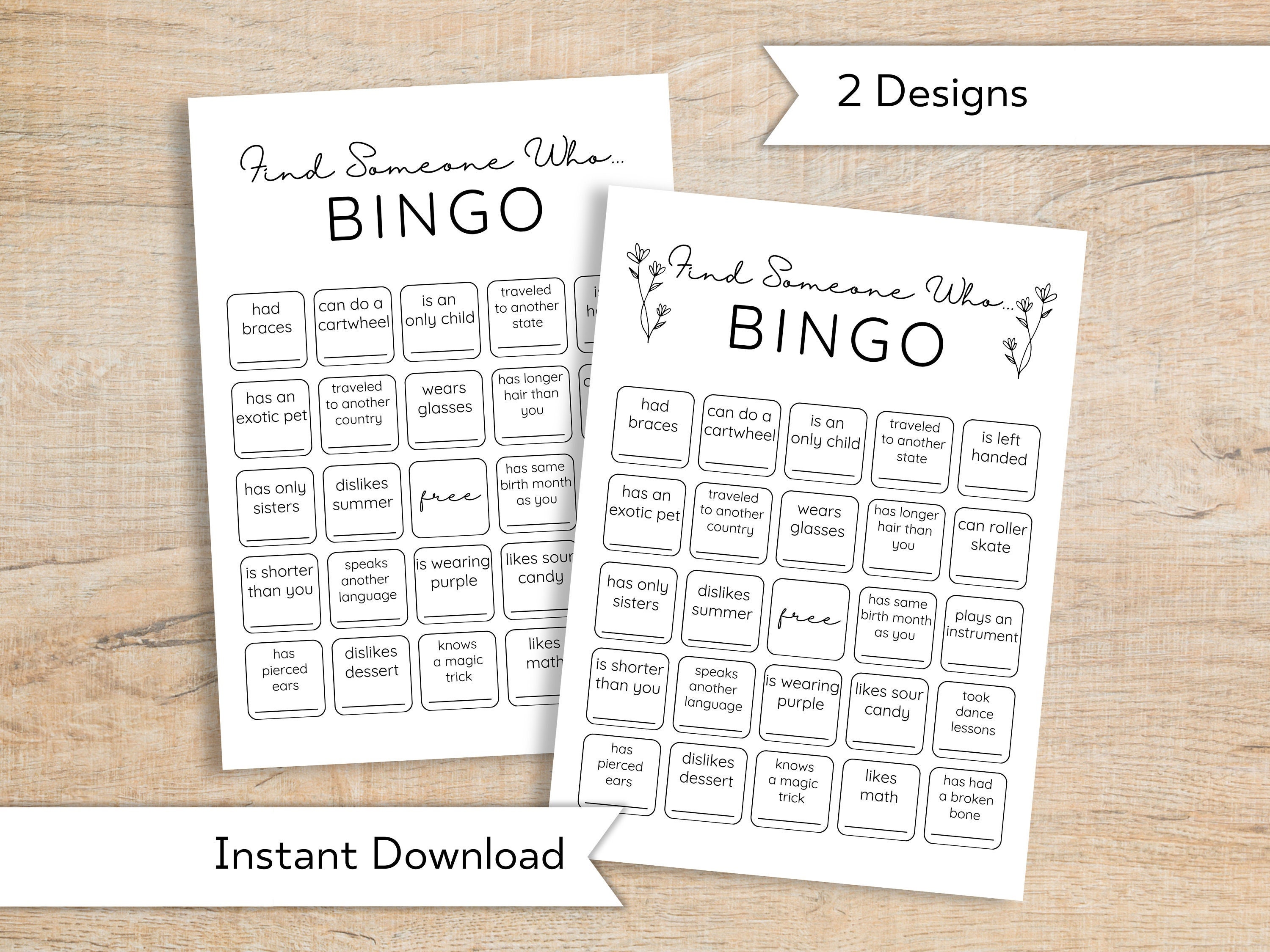 Get to Know You Bingo Find Someone Who Bingo Find the Guest Bingo Cards ...