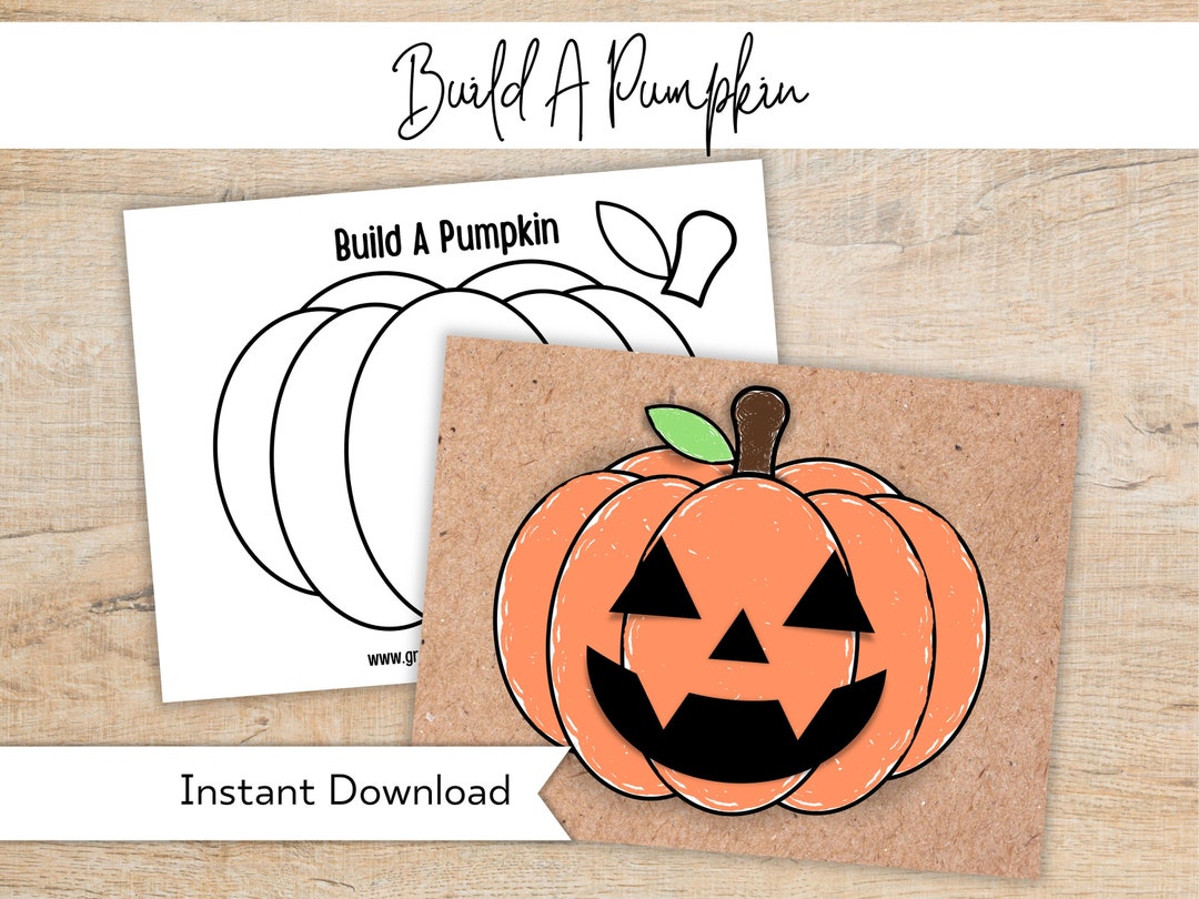 Pumpkin Printable Craft - Build a Pumpkin Fall Activity for Kids ...