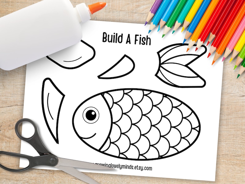 Fish Printable Craft - Build a Fish Summer Activity for Kids ...