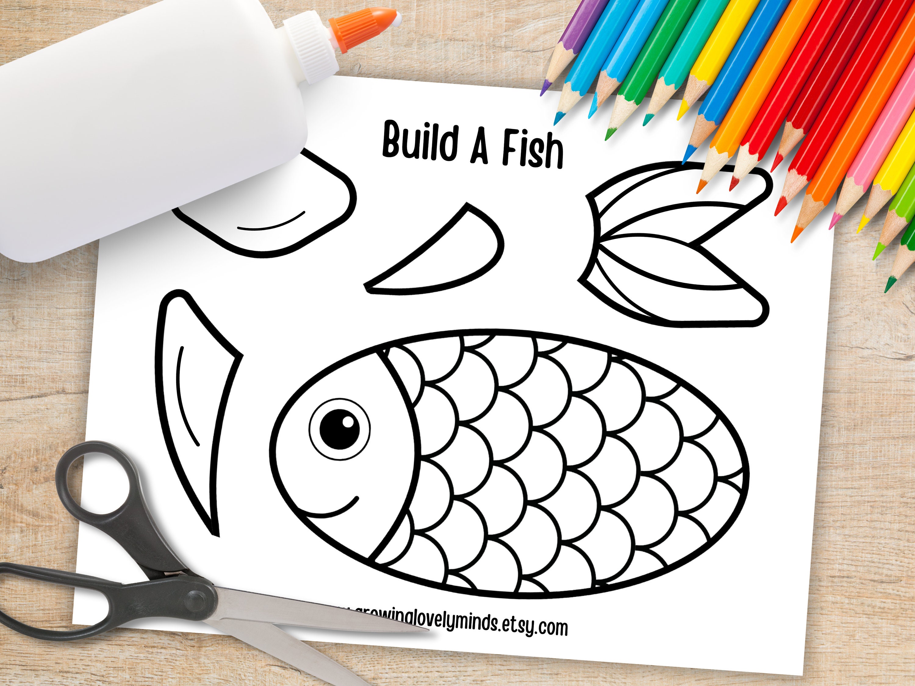 Fish Printable Craft Build a Fish Summer Activity for Kids Preschool ...