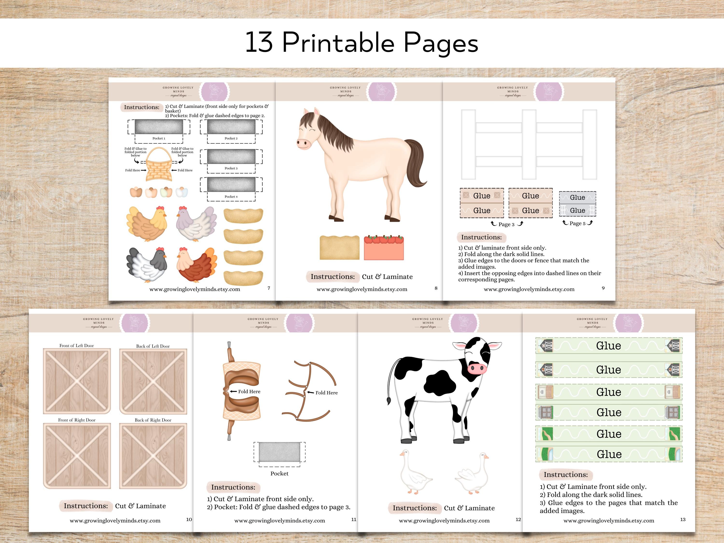Printable Paper Farm Craft - Printable Farm Animals Cutout Craft ...