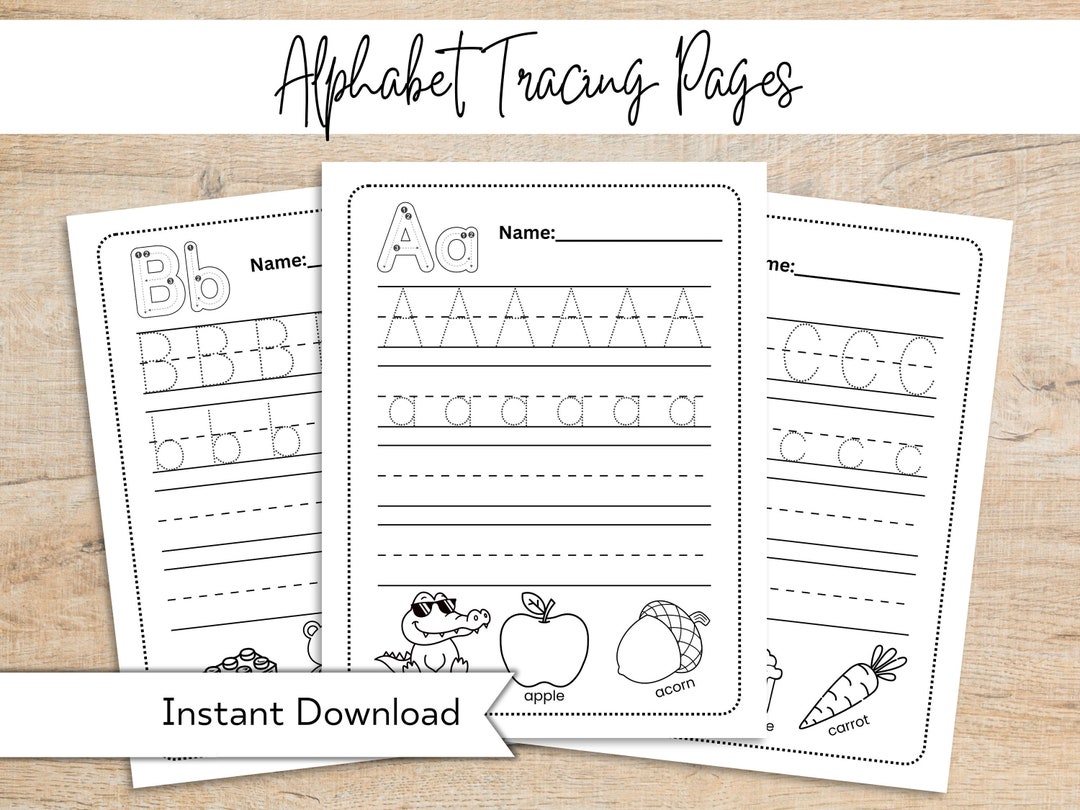 Alphabet Tracing Worksheets - Printable Tracing Pages for Kids ...
