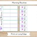 Routine Chart Printable Kids Flip Routine Chart Editable Template ...