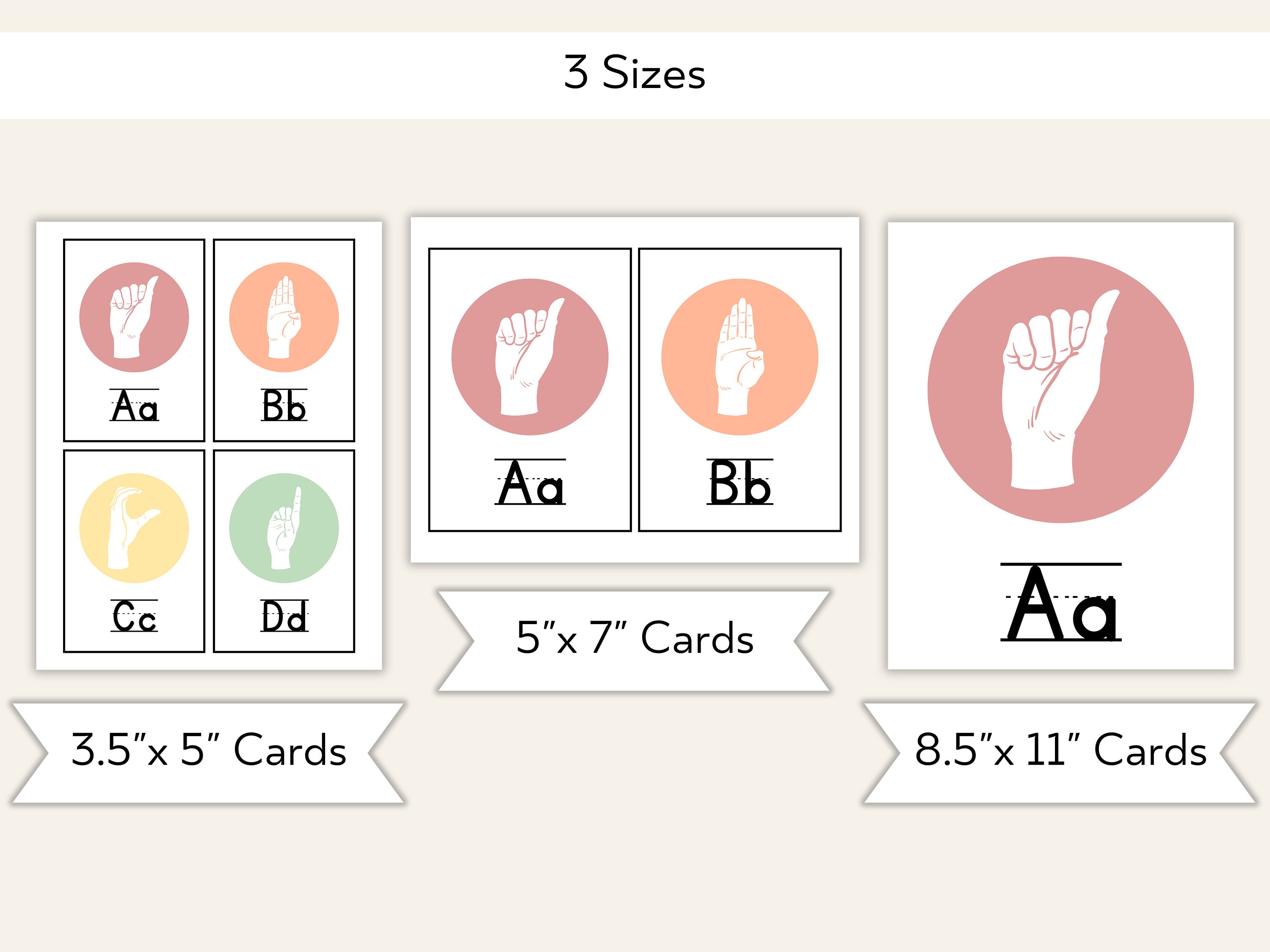 ASL Alphabet Flashcards - Printable American Sign Language Alphabet ...