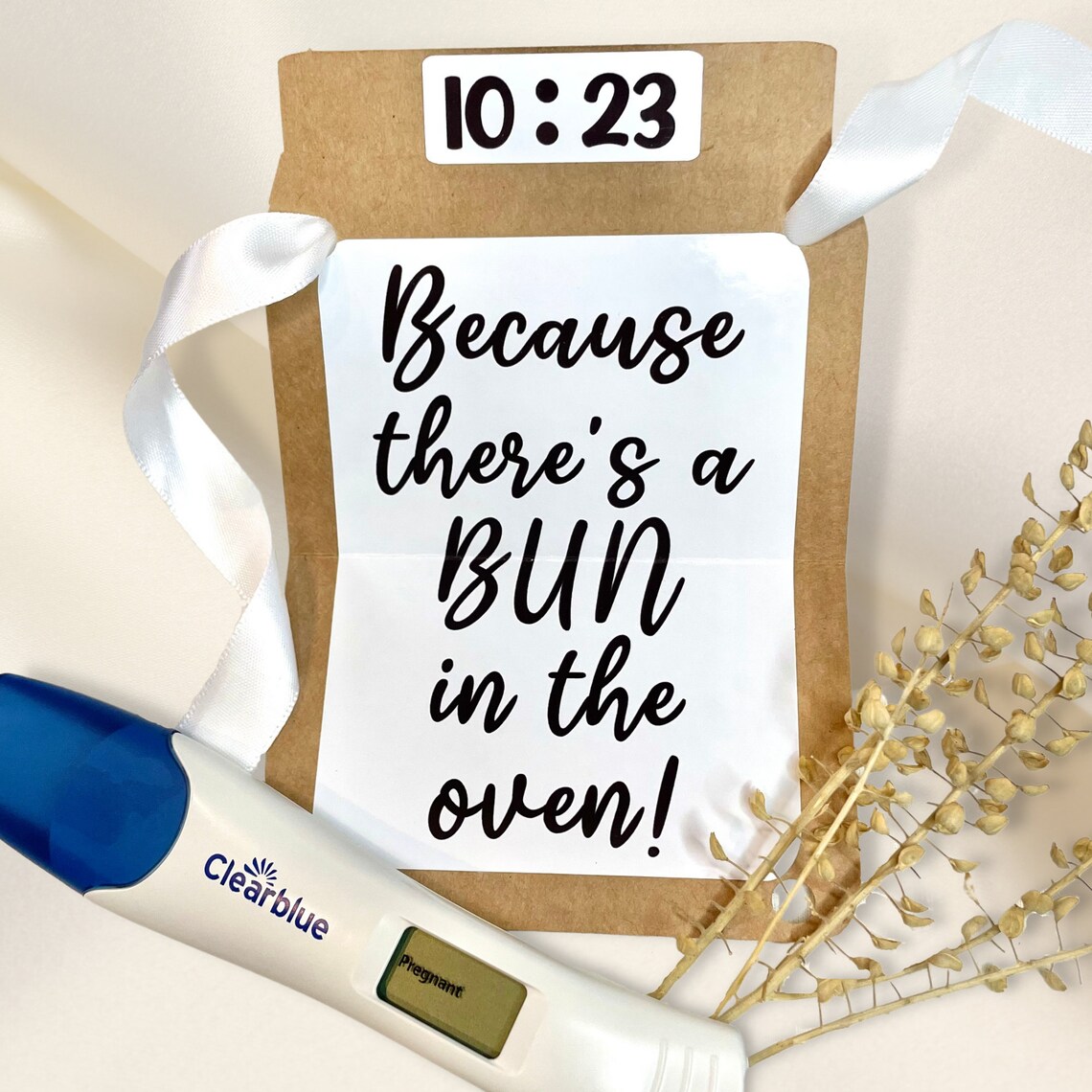 Pregnancy Announcement Card Bun in the Oven Husband Reveal - Etsy
