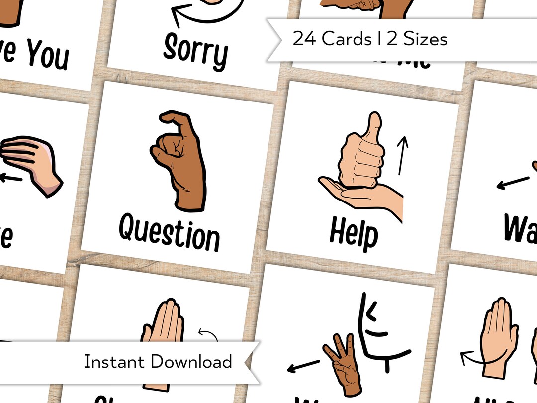 ASL Flashcards American Sign Language Flashcards Special Education ...
