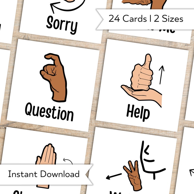 Sign Language Card - Etsy