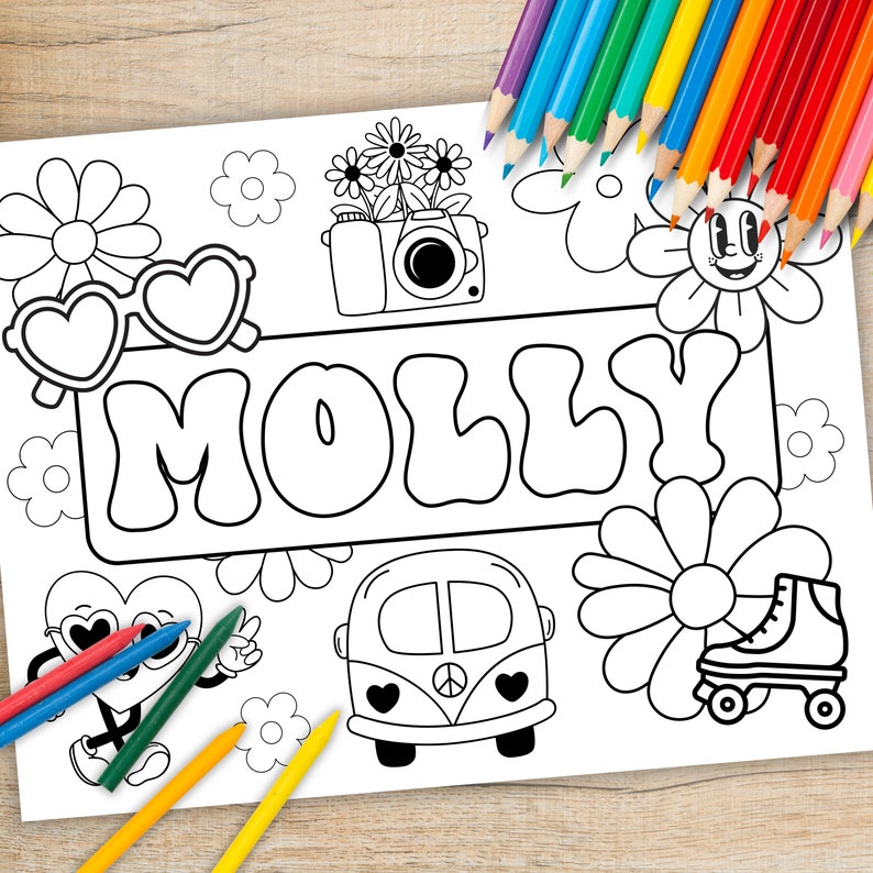 Buy Custom Name Coloring Page Printable Personalized Coloring Page ...