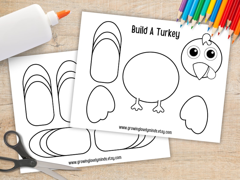 Turkey Printable Craft - Build a Turkey Fall Activity for Kids ...