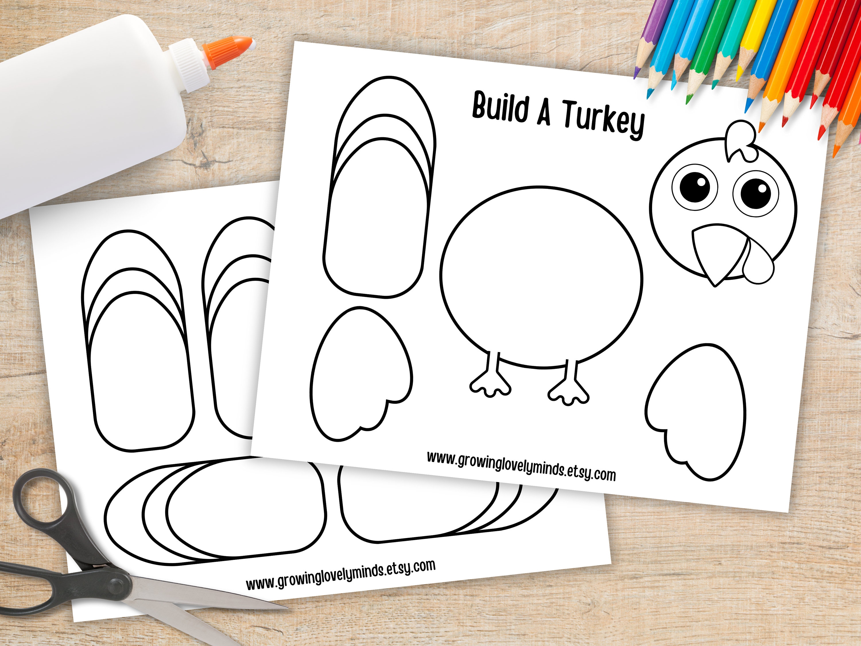 Turkey Printable Craft - Build a Turkey Fall Activity for Kids ...
