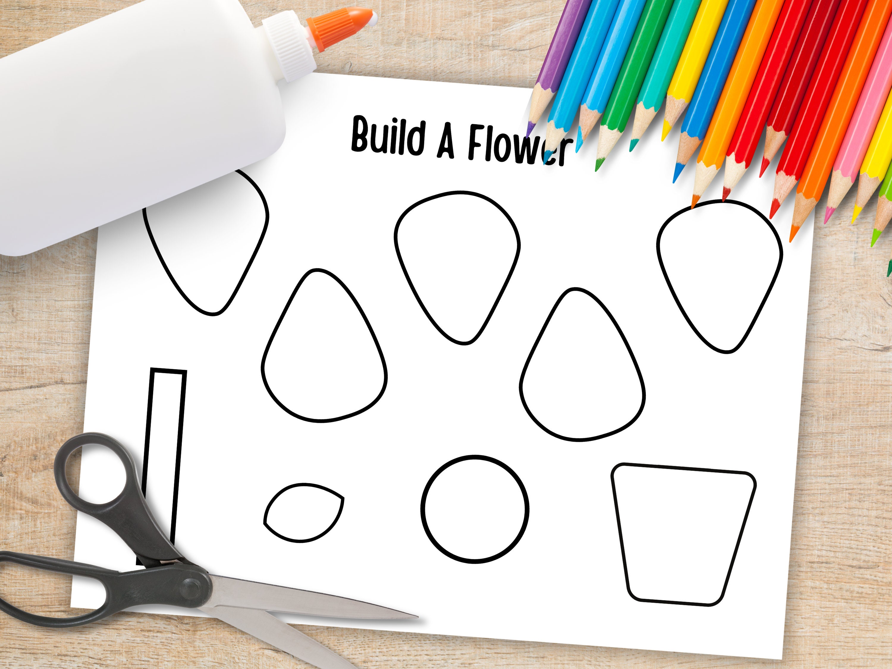 Flower Printable Craft Build a Flower Spring Activity for Kids ...