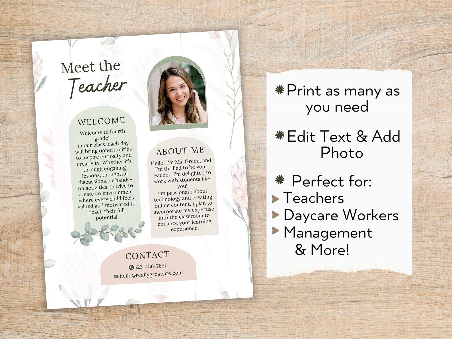 Editable Meet the Teacher Template Back to School Instant Edit ...
