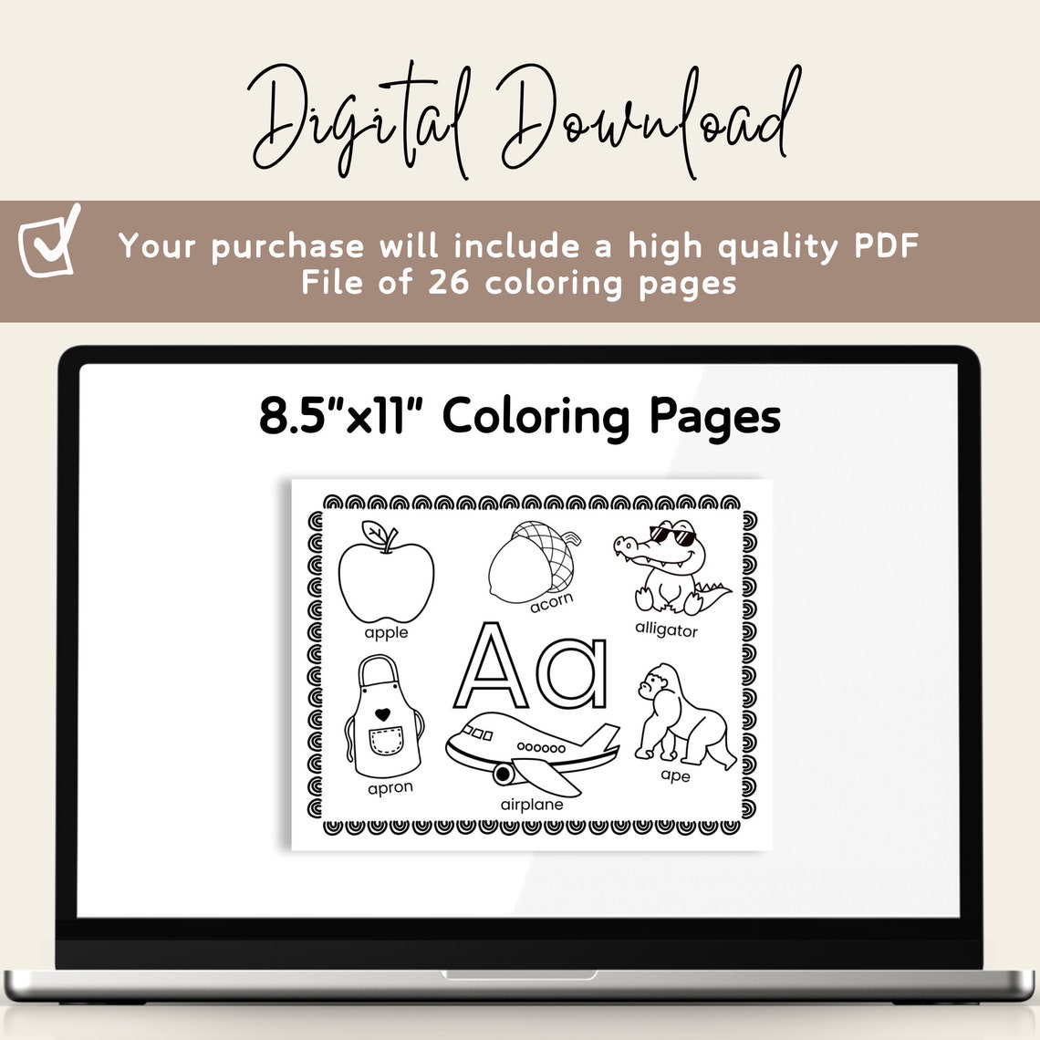 ABC Coloring Pages Printable Coloring Pages for Kids Toddler Preschool ...