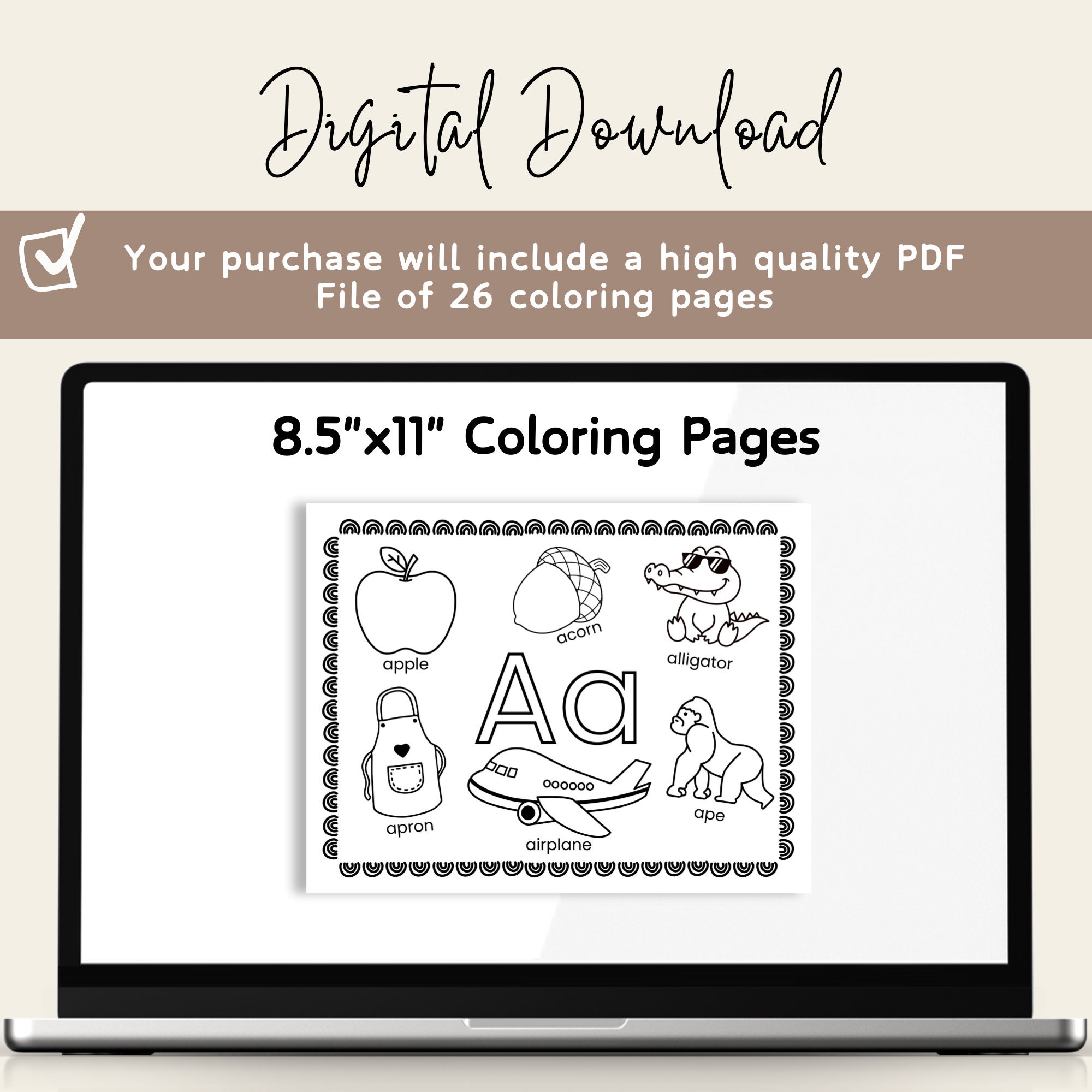 ABC Coloring Pages Printable Coloring Pages for Kids Toddler Preschool ...
