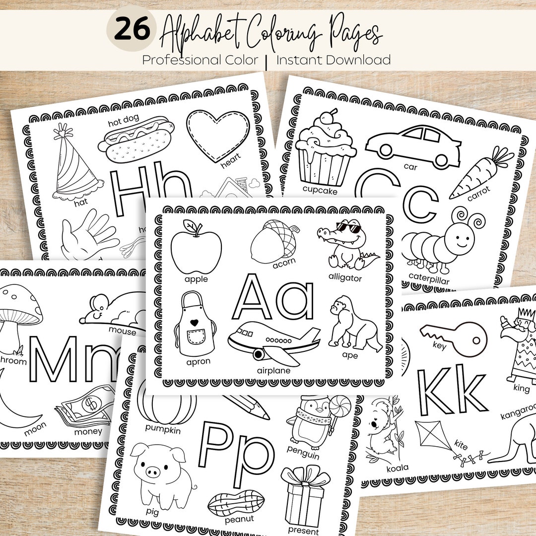 ABC Coloring Pages Printable Coloring Pages for Kids Toddler Preschool ...