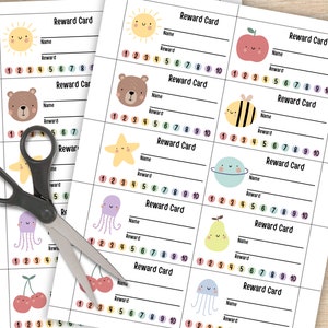 Printable Reward Punch Cards for Kids – Behavior Tracker (instant ...
