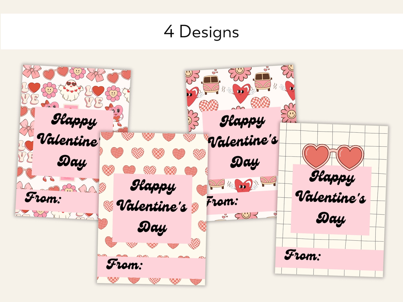 Valentine's Day Cards Retro Groovy Valentines Printable Card Groovy ...