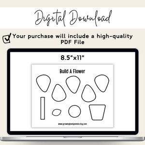 Flower Printable Craft Build a Flower Spring Activity for Kids ...