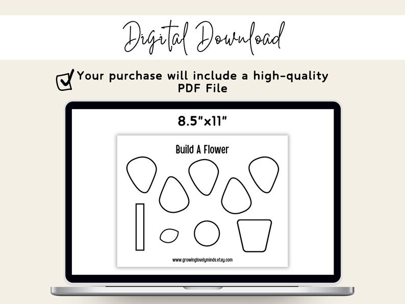 Flower Printable Craft Build a Flower Spring Activity for Kids ...