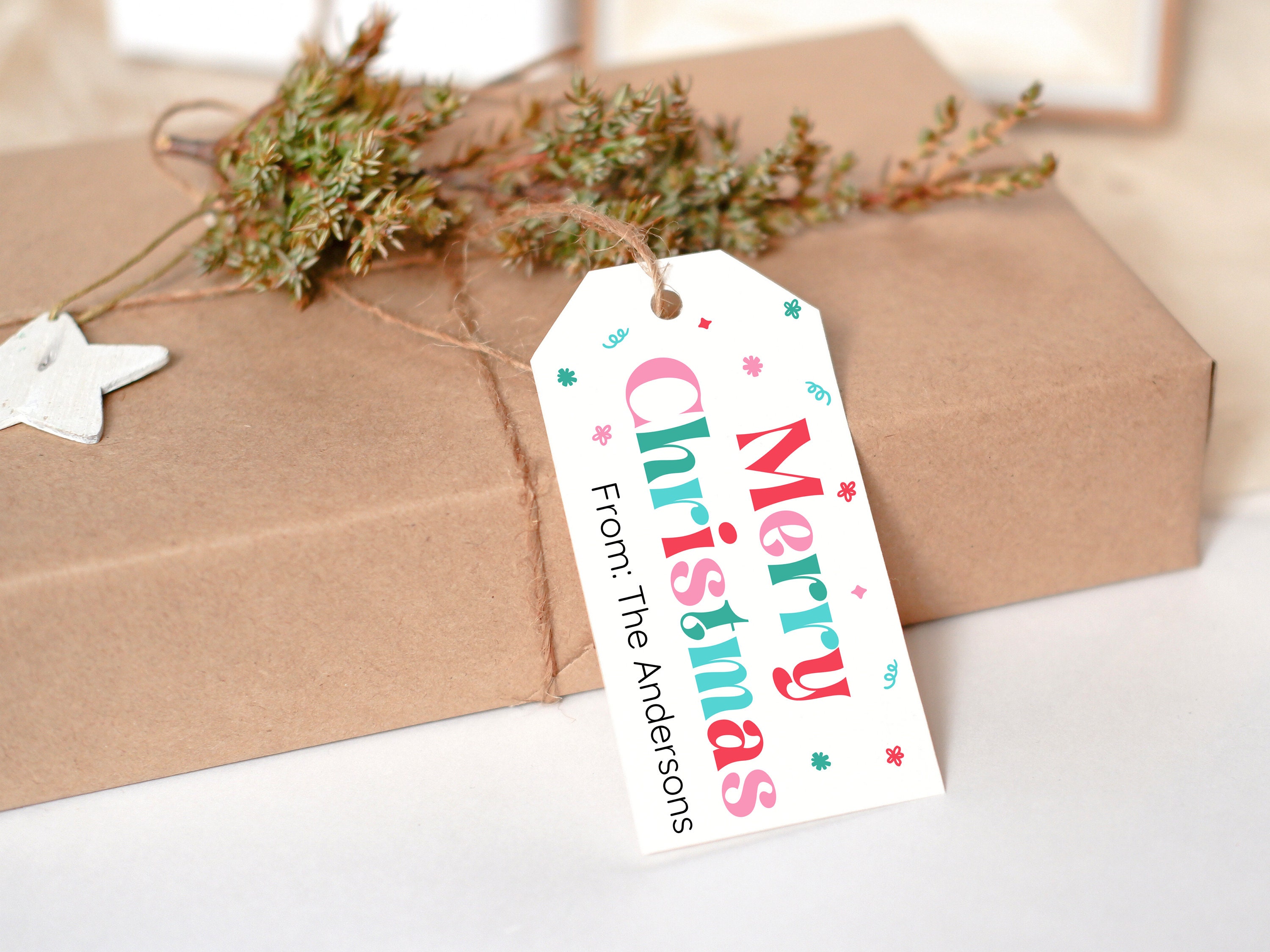 Printable Christmas Gift Tags Editable Holiday Gift Tags Christmas Tree ...