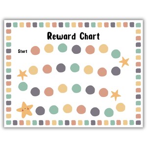Reward Chart for Kids Kids Potty Chart Custom Behavior Sticker Chart ...