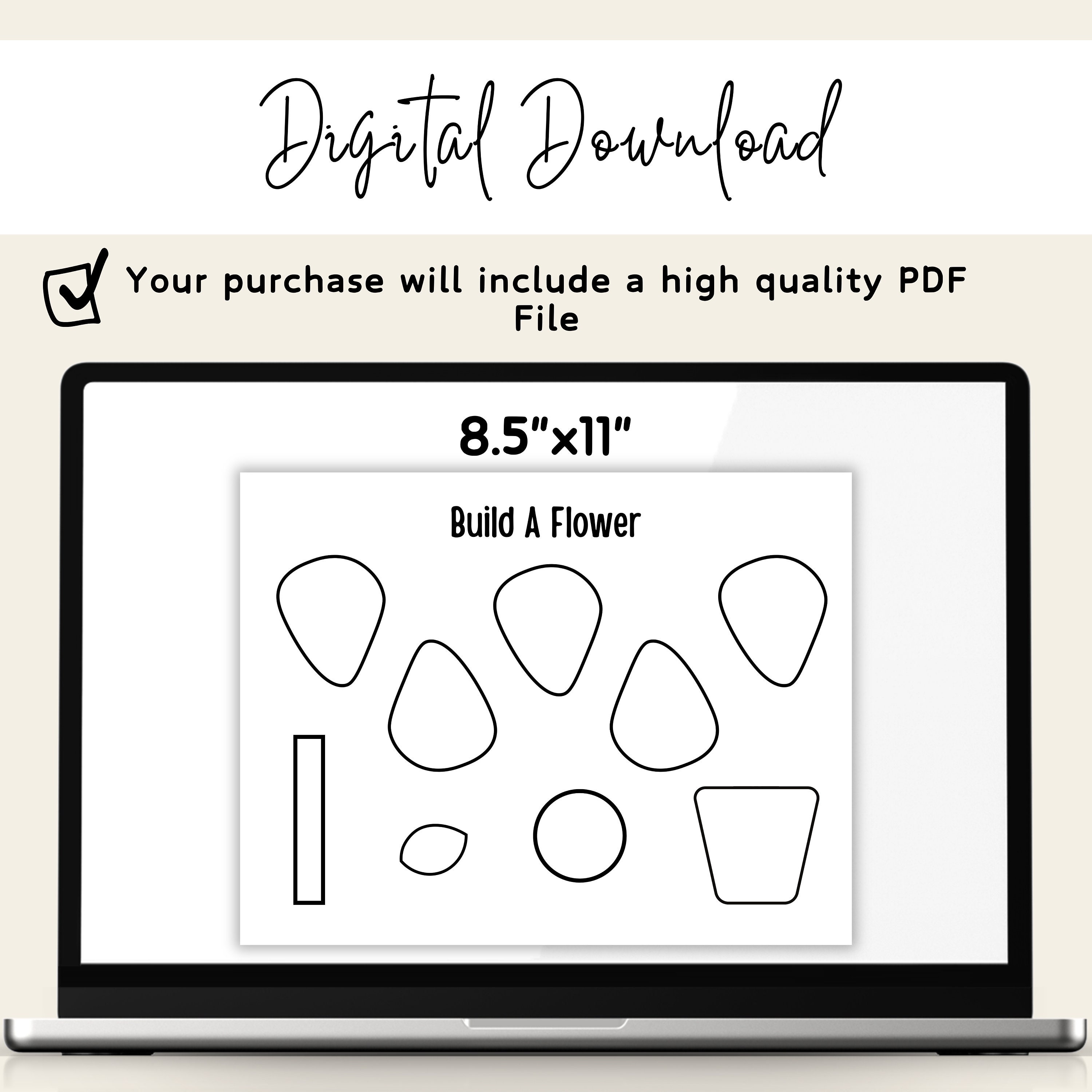 Flower Printable Craft Build a Flower Spring Activity for Kids ...