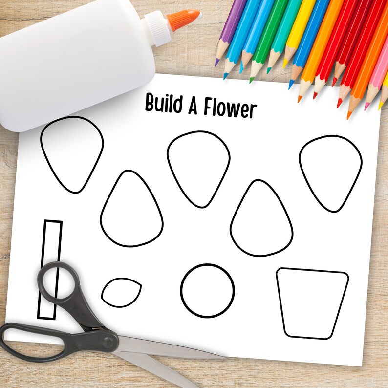 Flower Printable Craft Build a Flower Spring Activity for Kids ...