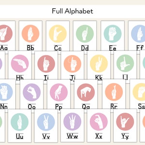 ASL Alphabet Flashcards - Printable American Sign Language Alphabet ...