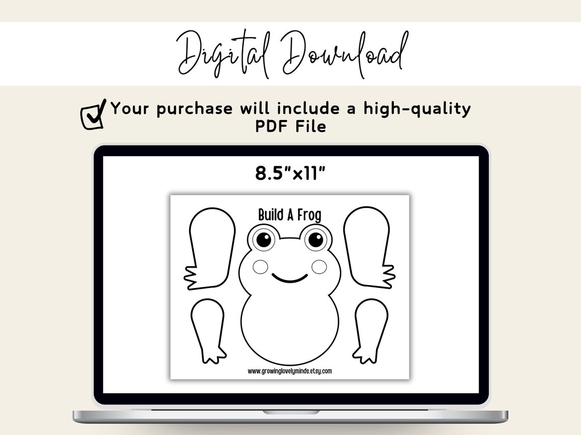 Frog Printable Craft Build a Frog Summer Activity for Kids Preschool ...