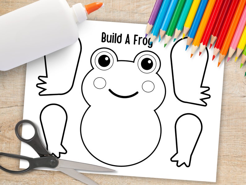 Frog Printable Craft Build a Frog Summer Activity for Kids Preschool ...
