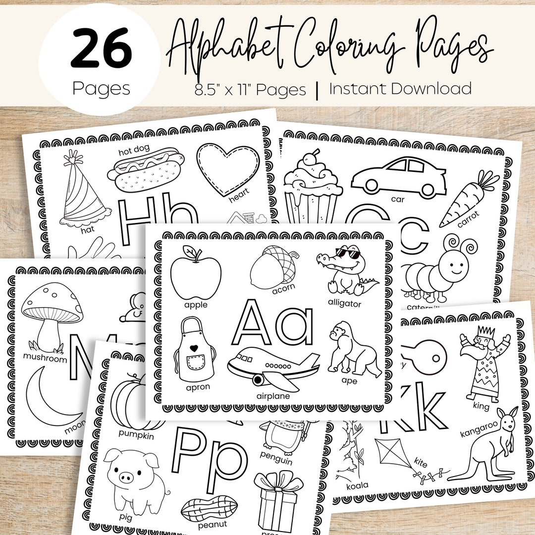 ABC Coloring Pages Printable Alphabet Worksheets for Kids Learn Abcs ...