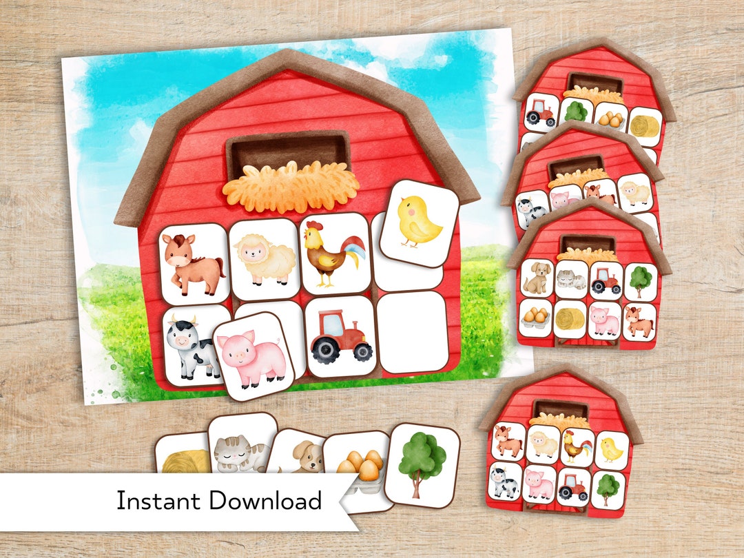 Animal Pattern Matching Activity - Printable Animal Matching Game - Fun ...