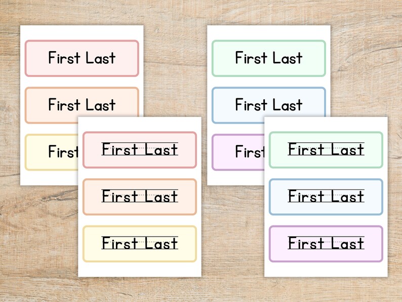 Editable Pastel Name Tag Template – Back to School Classroom (digital ...