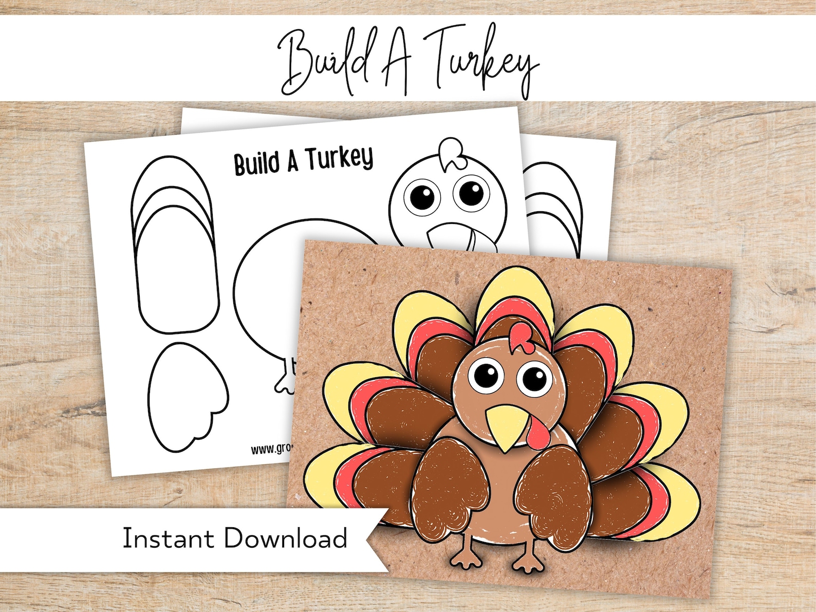 Turkey Printable Craft - Build a Turkey Fall Activity for Kids ...