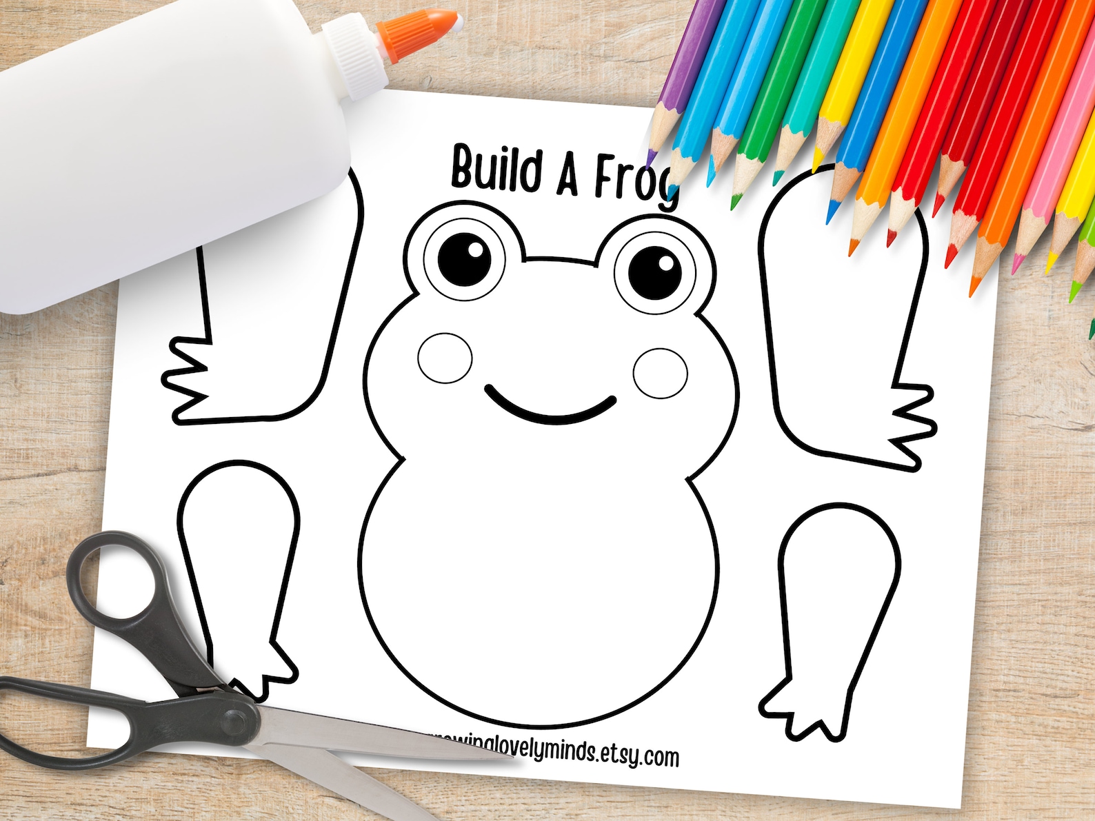 Frog Printable Craft – Build-a-frog Kids Activity (digital Download) - Etsy