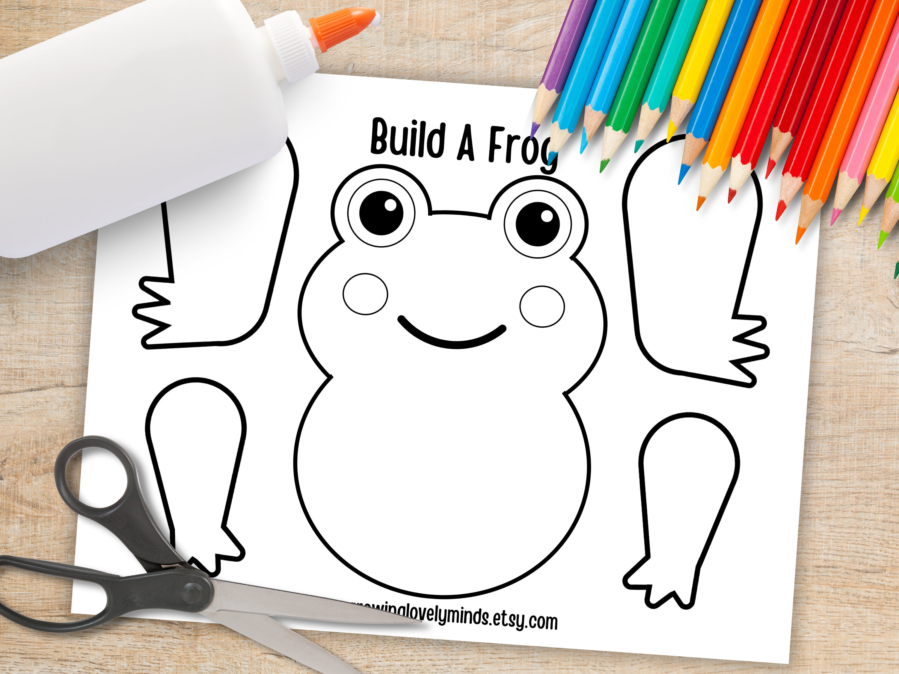 Frog Printable Craft - Build a Frog Summer Activity for Kids ...