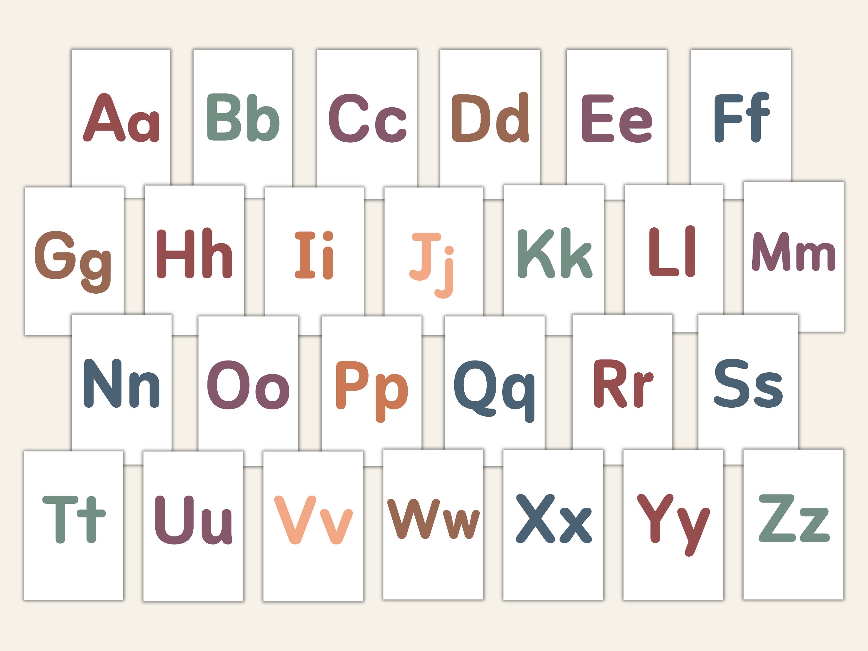 Alphabet Flashcards - A-Z Learning - Printable ABC Learning Cards for ...