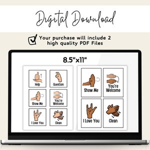 ASL Flashcards American Sign Language Flashcards Special Education ...