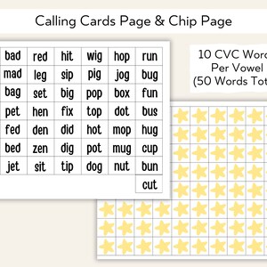 CVC Words Bingo - Printable CVC Game - Kindergarten Homeschool CVC Card ...