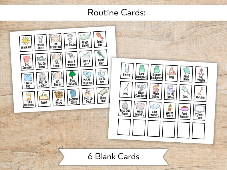 Routine Chart Printable Kids Flip Routine Chart Editable Template ...