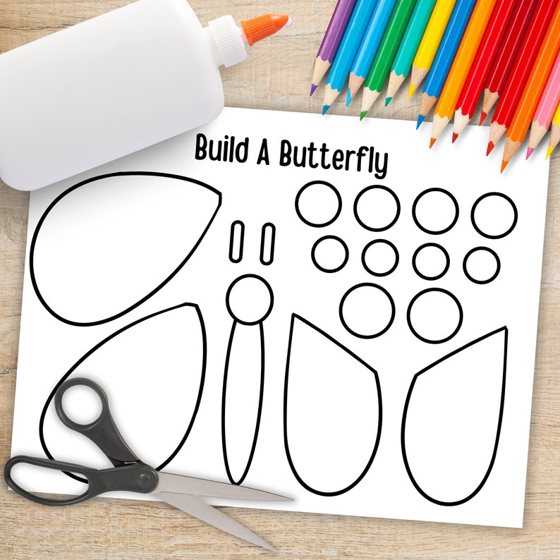Butterfly Printable Craft Build a Butterfly Spring Activity for Kids ...